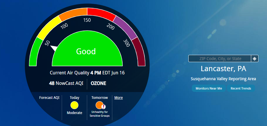 Lancaster County under a Code Orange air quality alert until midnight ...