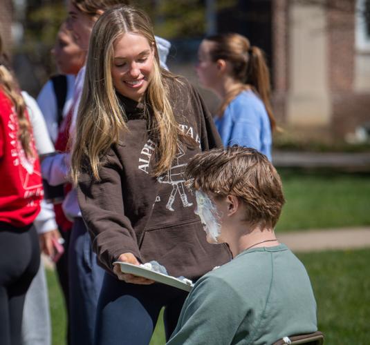 Members of Chi Phi fraternity and Chi Omega sorority, at Franklin ...