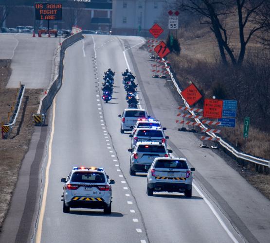 Motorcade leads procession for slain West York Borough police officer ...