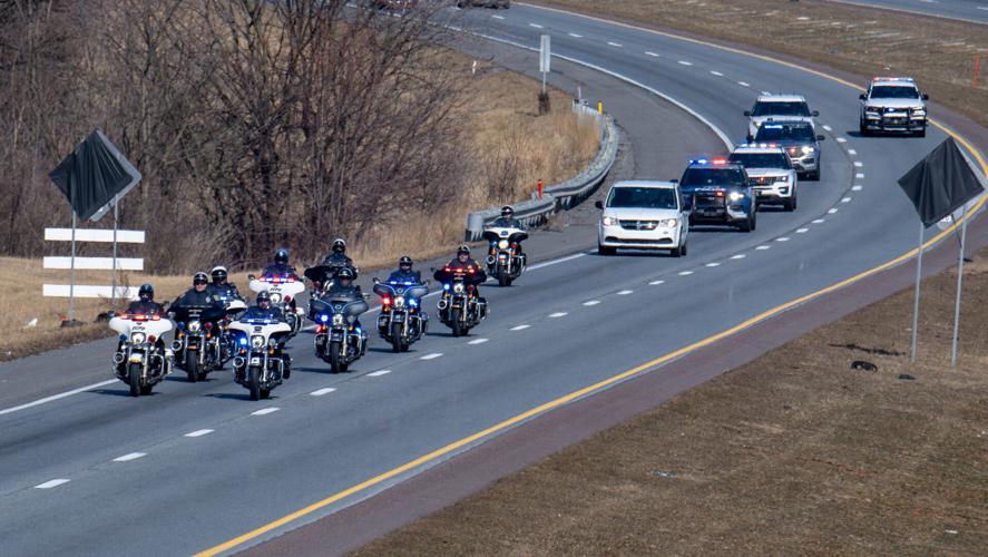 Motorcade leads procession for slain West York Borough police officer ...