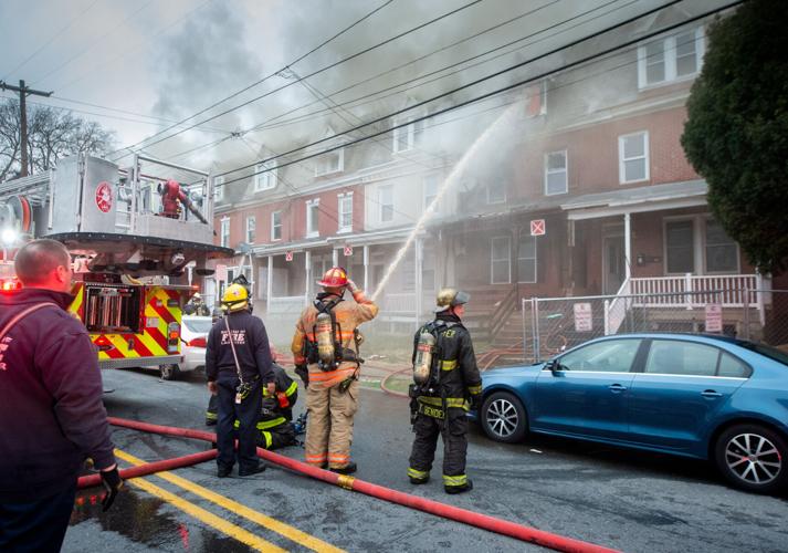 Fire at North Plum Street row homes in Lancaster city [photos ...