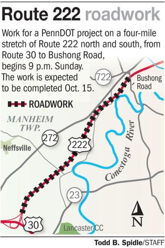 Ready, set, slow: Roadwork on Route 222 set to start Sunday night ...