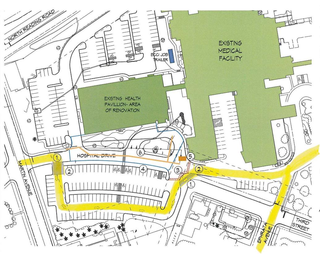 WellSpan Ephrata Community Hospital construction map new pattern ...