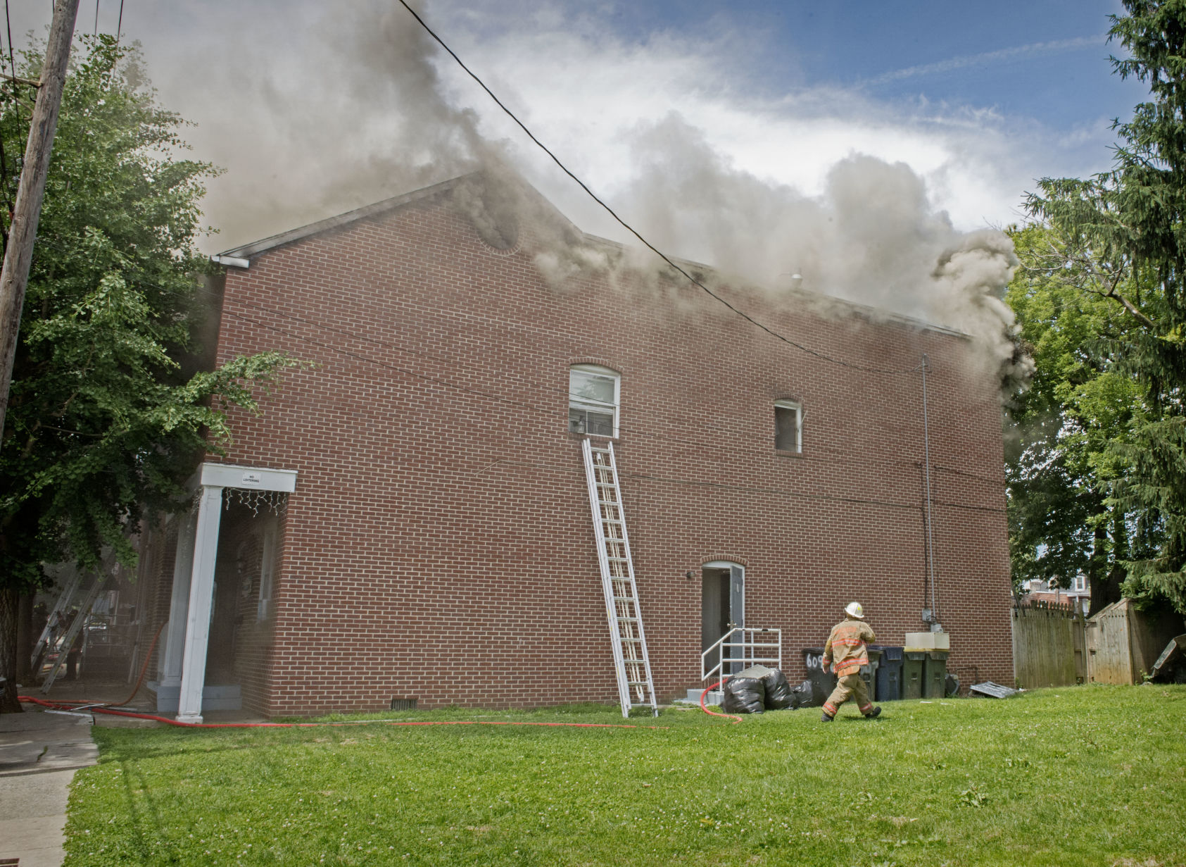 Three taken to hospital after two-alarm fire in Lancaster [video ...