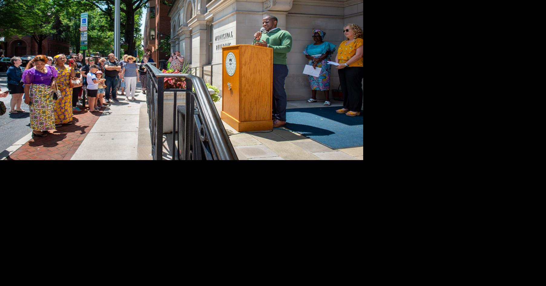 Flag-raising in Lancaster honors refugees at harrowing moment | Local ...