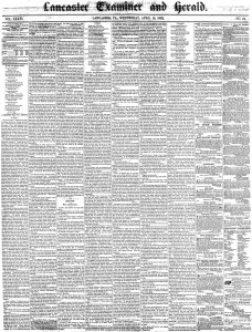 News from Lancaster, April 15-16, 1862 | Blogs | lancasteronline.com