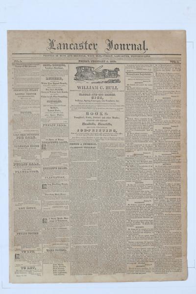 What was life like in 1820? This front page gives us an idea | LancLife ...