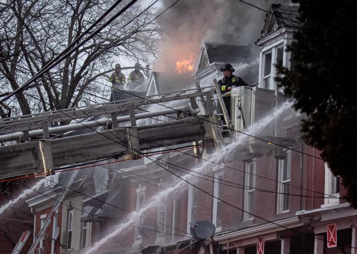 Fire at North Plum Street row homes in Lancaster city [photos ...
