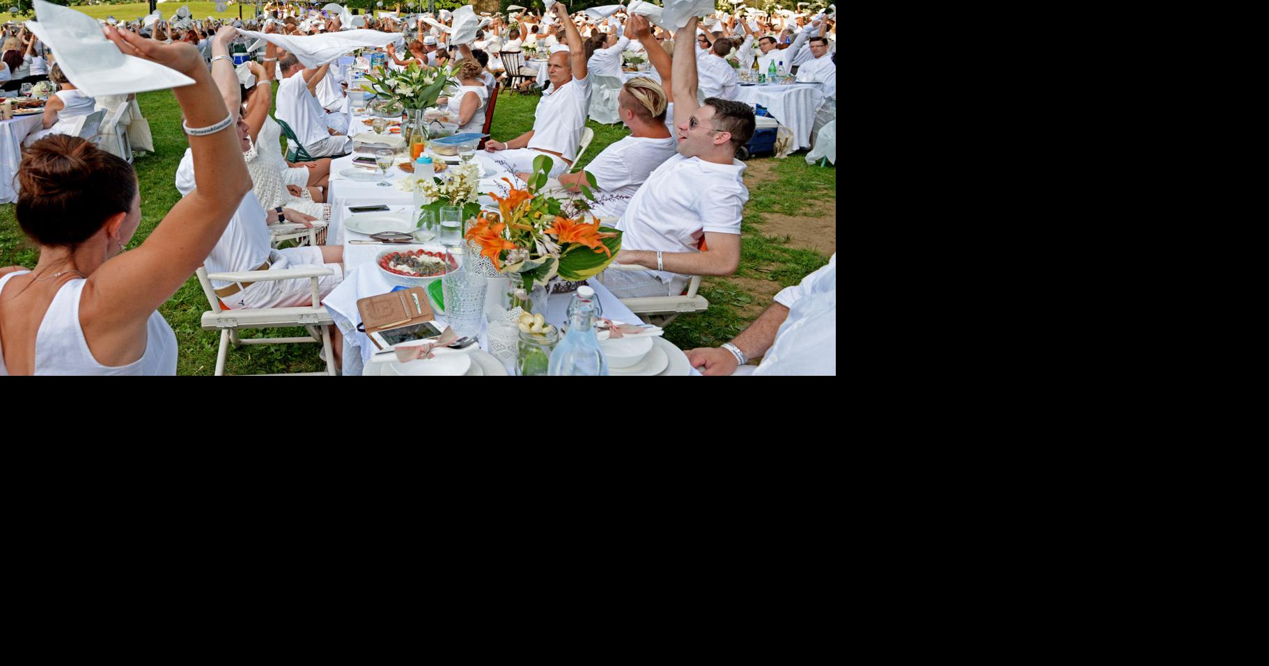 Summer night in white: Hundreds dine at Fete en Blanc in Lancaster's ...