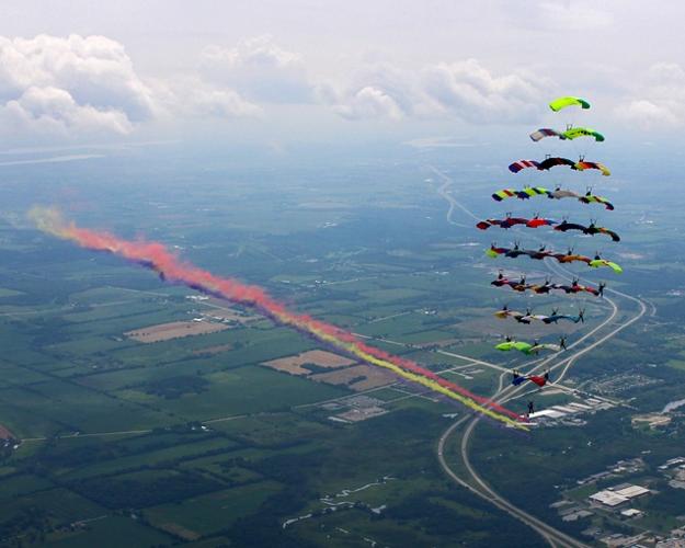 Photos: This is what it looks like to set a world record in a parachute ...