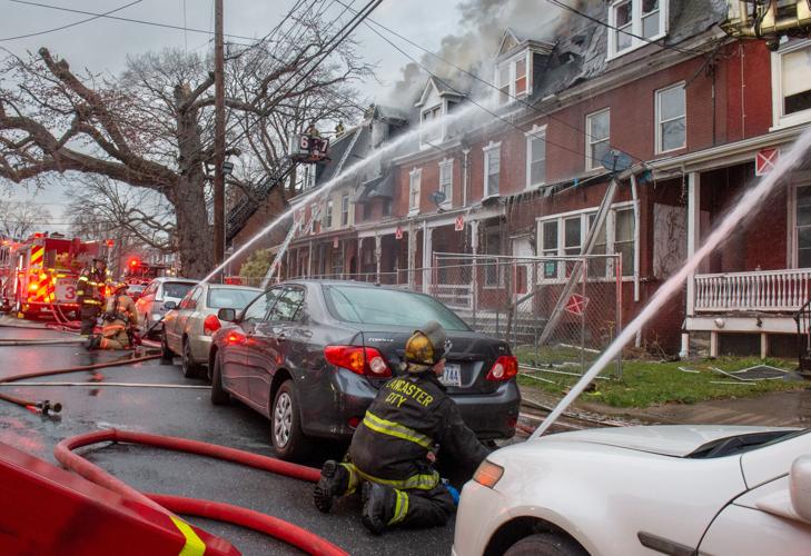 Fire at North Plum Street row homes in Lancaster city [photos ...