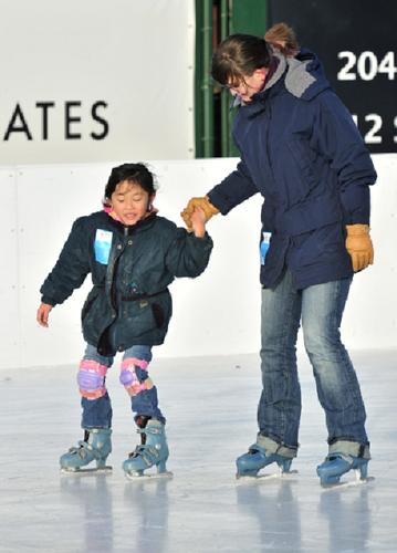 Small, cold crowd kicks off Clipper Magazine Stadium ice park season ...