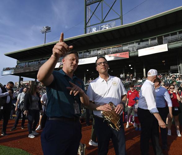 Gov. Josh Shapiro throws out first pitch at Stormers game [photos ...