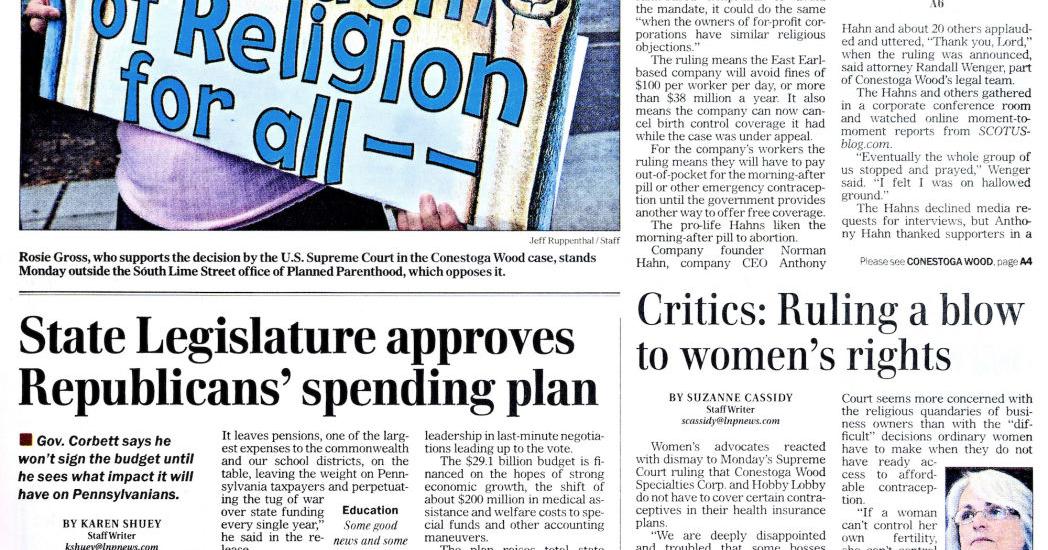 In 2014, a Lancaster County business took a case to the Supreme Court ...