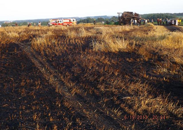 Combine catches fire in Drumore Twp. field, sparks brushfire | News ...