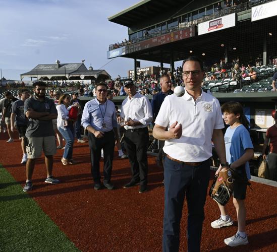 Gov. Josh Shapiro throws out first pitch at Stormers game [photos ...
