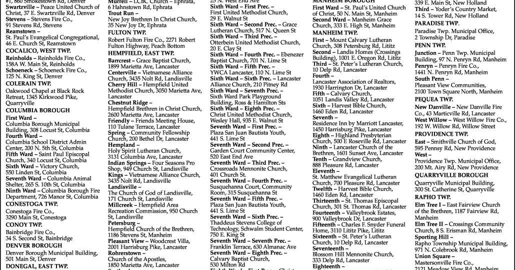 CO LANC REG & ELECTION Polling Locations | Public Notices ...