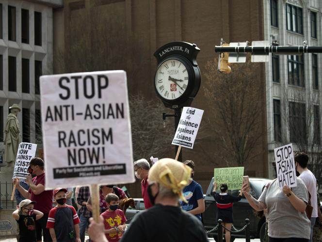 Dozens gather in downtown Lancaster Saturday to protest anti-Asian ...