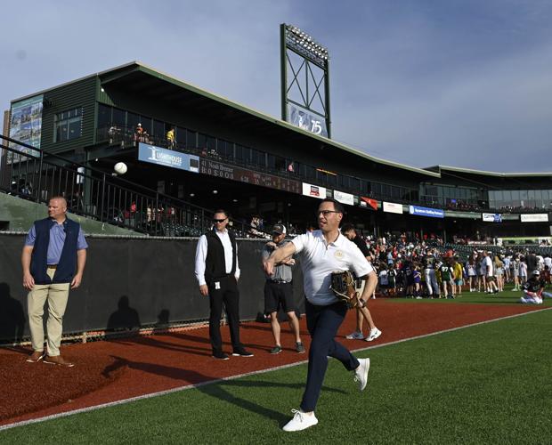 Gov. Josh Shapiro throws out first pitch at Stormers game [photos ...
