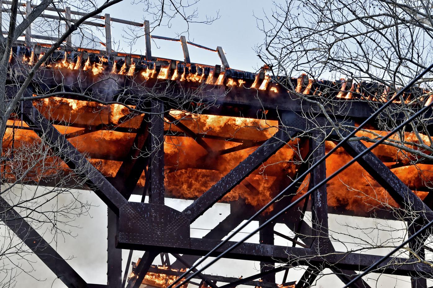 Rail trail bridge destroyed in arson closer to repairs after new ...