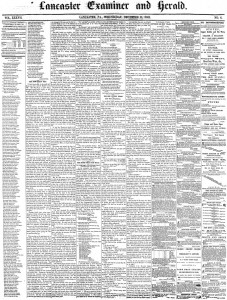 News from Lancaster, Dec. 30-31 1862 | Blogs | lancasteronline.com