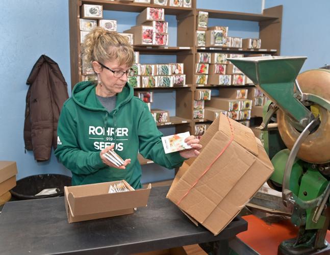 Packaging seeds with antique equipment at Rohrer Seeds [photos ...