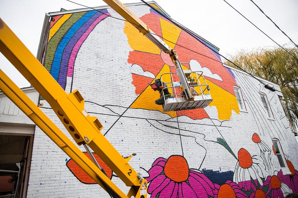 How volunteers, local officials created a colorful mural overlooking ...