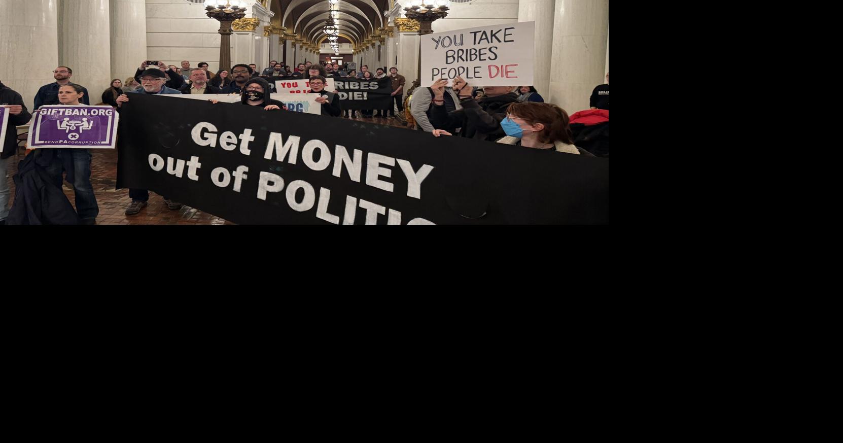 Pa. protestors in Capitol call for gift ban to lawmakers | Politics ...