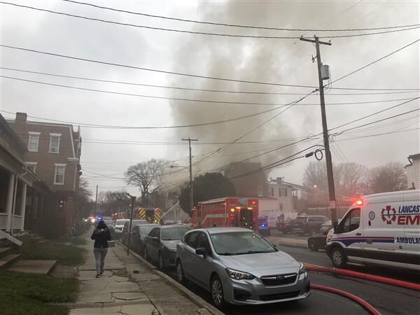 Fire at North Plum Street row homes in Lancaster city [photos ...
