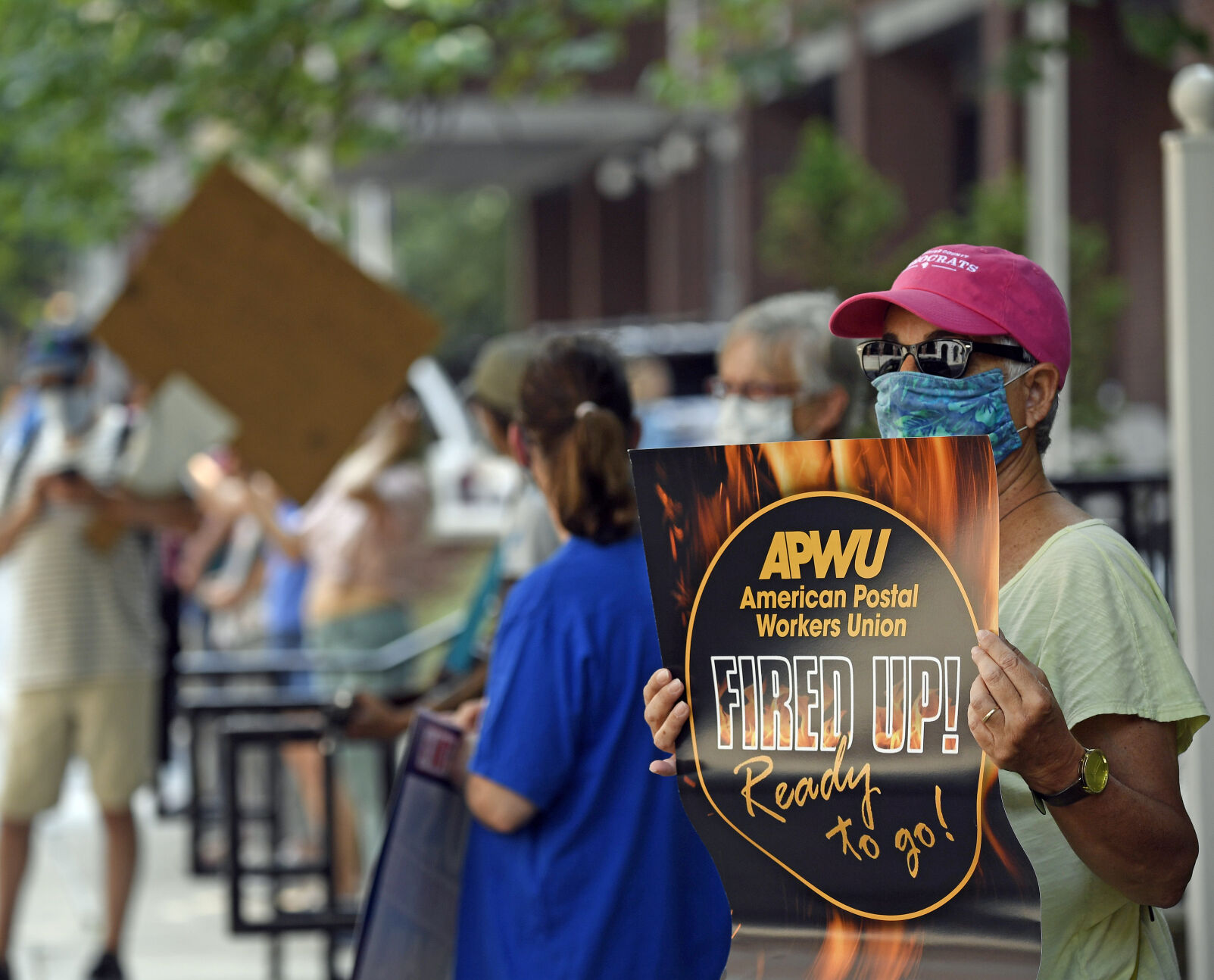 'Save our USPS' protesters rallied outside Lancaster city postal office ...