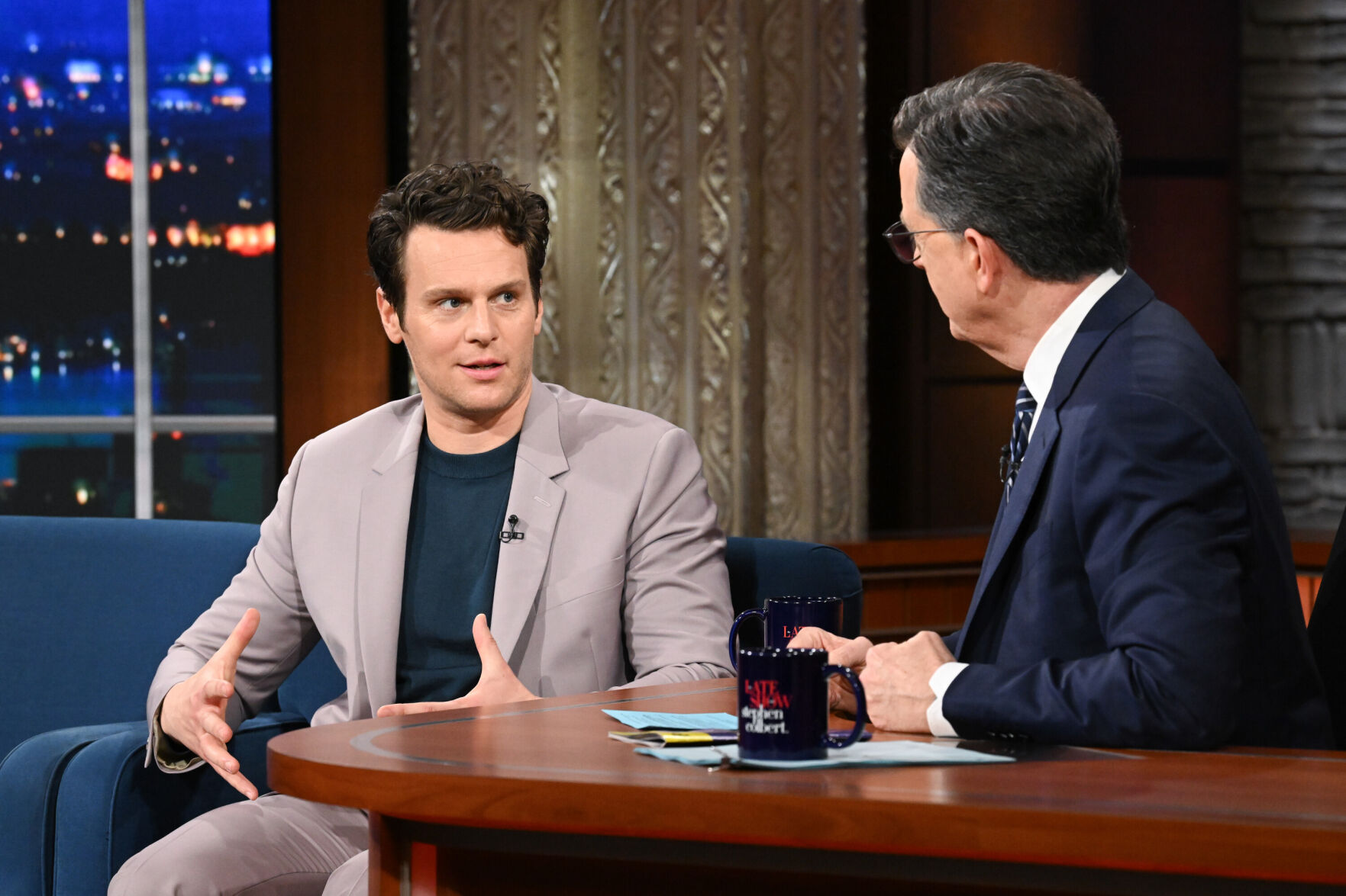 Jonathan Groff talked about his new Broadway show on Stephen Colbert's ...