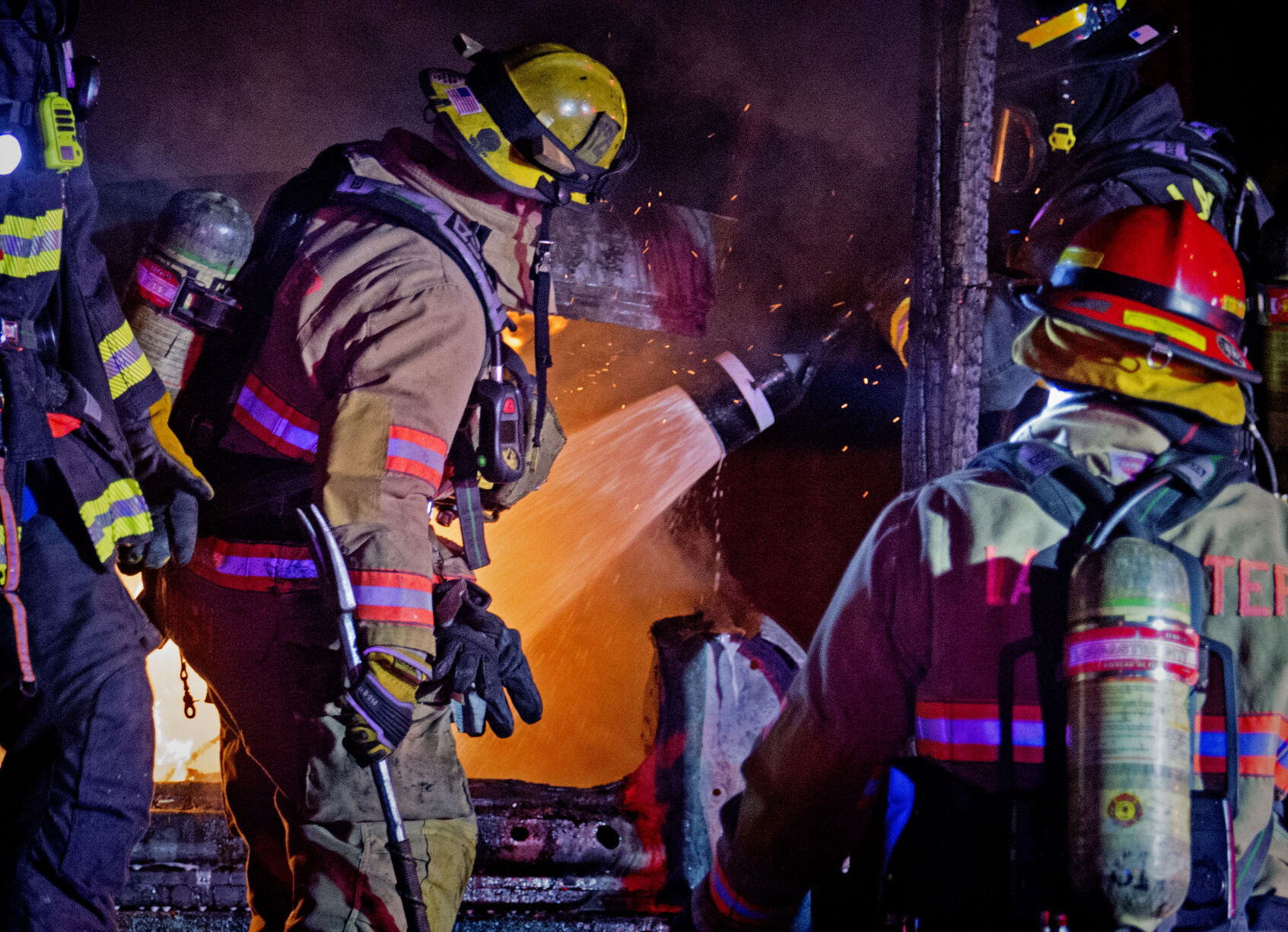 City firefighters extinguish car fire on Church Street near South Queen ...