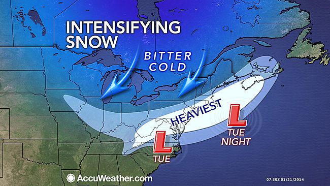 Schools, offices, businesses close as up to 9 inches of snow falls on ...