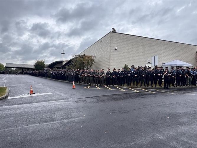 Scenes from the funeral for Northern York police officers killed in ...