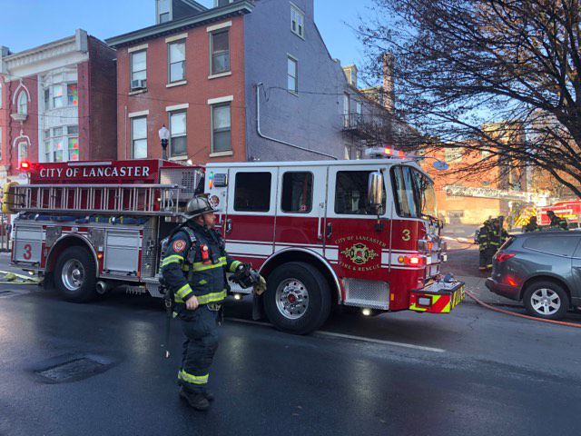 Crews battle fire on West King Street in Lancaster Wednesday afternoon ...