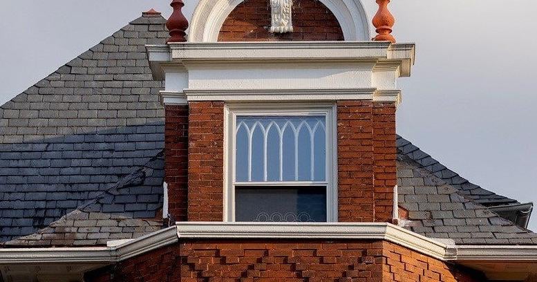 'D' is for diapering, a repeating decorative brick pattern on historic ...