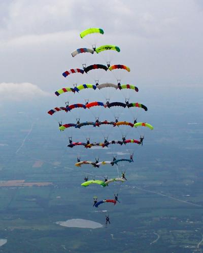 Photos: This is what it looks like to set a world record in a parachute ...