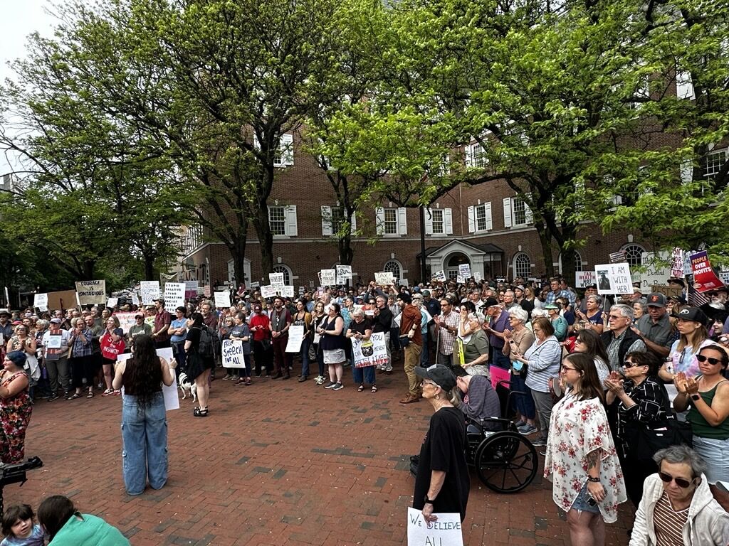 More than 1,000 outraged at Trump gather in Lancaster for international ...