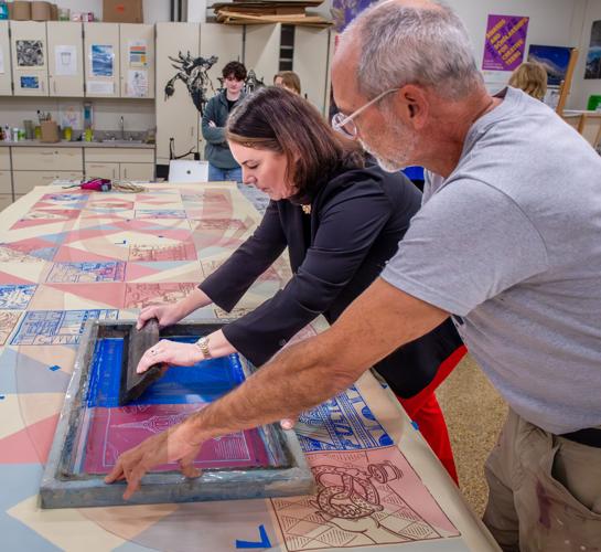 Cocalico High School Students make a 45-foot-long mural for turnpike ...