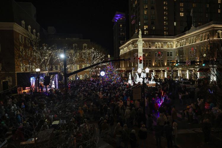 Lancaster city Christmas tree lights up the sky for 2025 [photos ...
