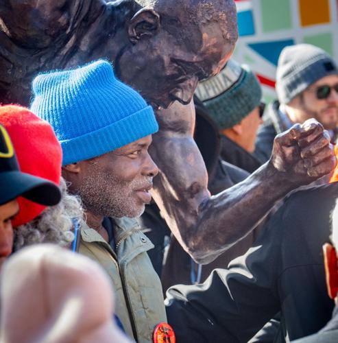 Statue of Barney Ewell dedicated in Lancaster City plaza [photos ...