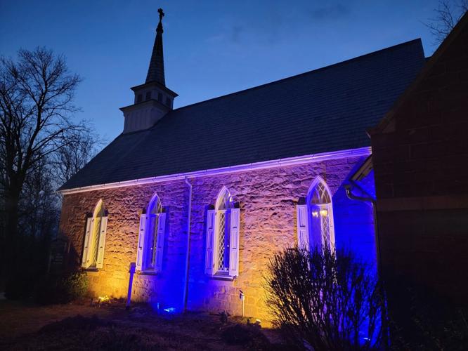 Penn Township church lights up the outside of their church in ...
