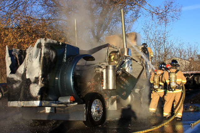 Electrical fire consumes tractor-trailer on Route 283 | News ...