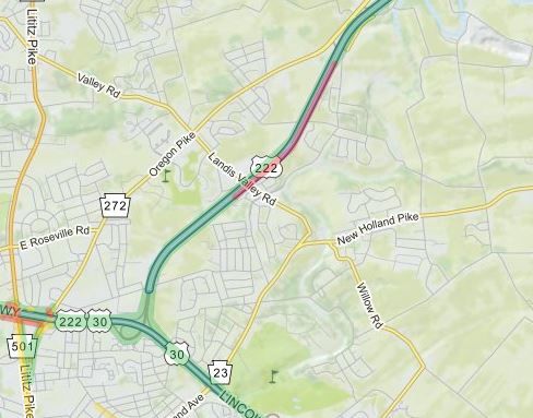 Wreck on Route 222 in Manheim Twp. backs up northbound traffic ...