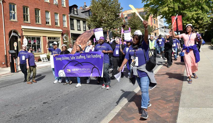 SEIU Healthcare Pennsylvania members protest outside Rep. Scott Martin ...
