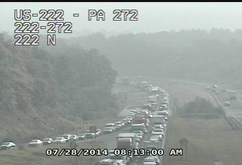 Overturned truck on Route 222 injures two; snarls traffic for hours ...