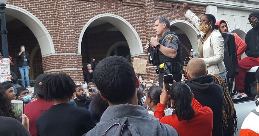 On 4th night of protests, Lancaster police chief wades into crowd ...