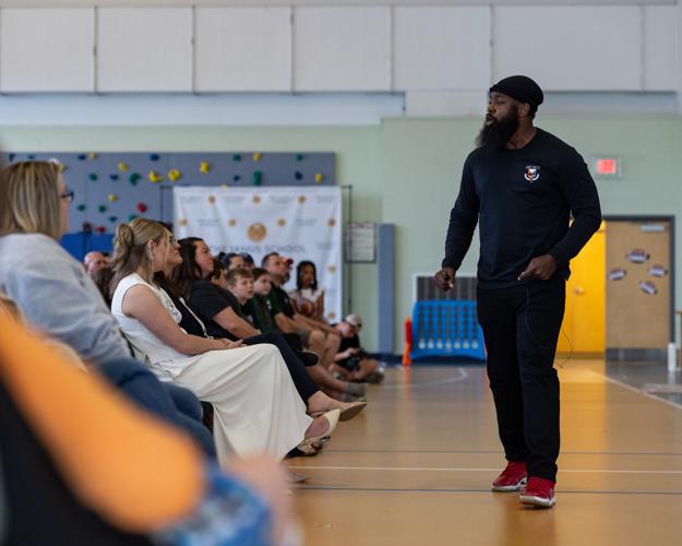 Former NFL player Deon Butler speaks at the Janus School in Mount Joy [photos ...