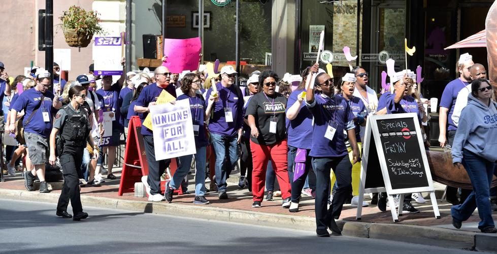 SEIU Healthcare Pennsylvania members protest outside Rep. Scott Martin ...