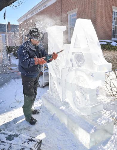 Artists carve chilly sculptures for Lititz Fire & Ice kickoff [photos ...